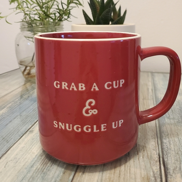 place & time | Dining | Grab A Cup Snuggle Up Place Time Red White ...